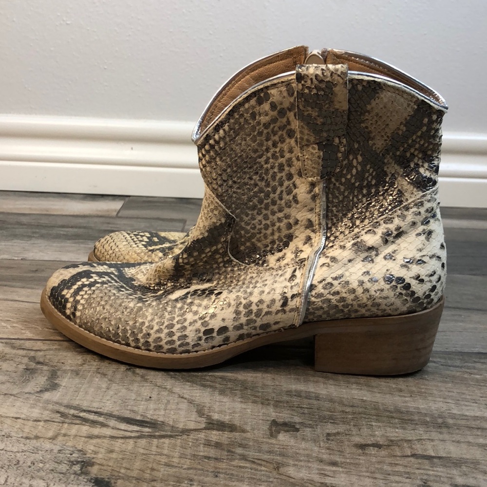Anna Faux Snakeskin Boots Inside Zip Size 36 European… - Gem